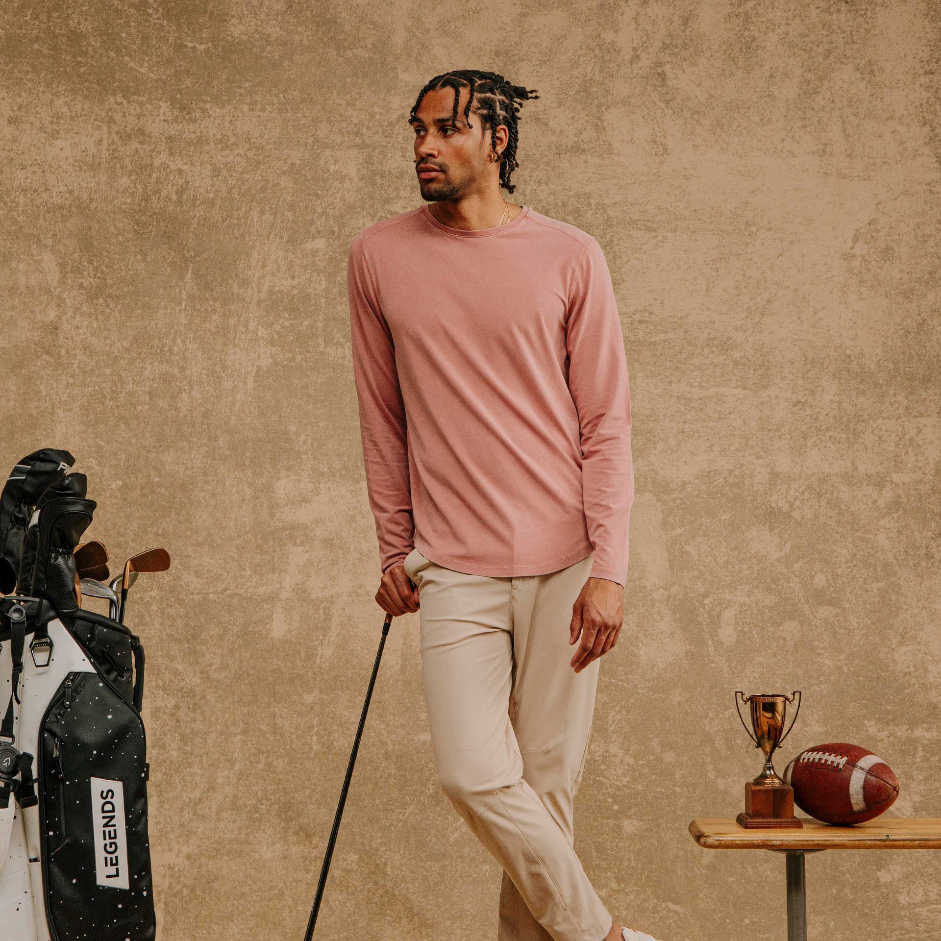 Aviation Tee Curved Hem LS Heather Gray – Legends